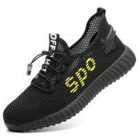 China Shengjie Men'S Breathable Flyknit Large Mesh Rubber Sole Fashion Safety Shoes for sale