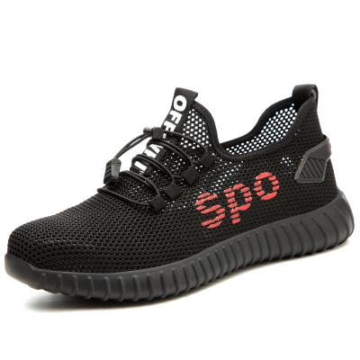 China Shengjie Men'S Breathable Flyknit Large Mesh Rubber Sole Fashion Safety Shoes for sale