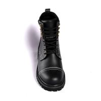 China Rubber Sole Lace Up Goodyear Shoes Shock Absorbing Features Smooth Cow Leather Safety Shoes for sale