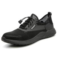 China Shengjie Sports Men'S Shoes Fly Woven Fabric Rubber Sole Anti Smash Steel Toe Anti Puncture Plus Kevlar Safety Shoes for sale