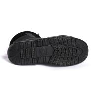 China Waterproof Steel Toe Footwear Anti Slip PU Sole Lace Up Work Boots Black Color Man Safety Shoes for sale