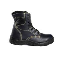 China Anti Slip  Brand Safety Shoes Nubuck Cow Leather Steel Toe Lace Up Shock Absorbing Sole Black Color for sale