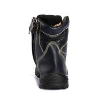 China Anti Slip  Brand Safety Shoes Nubuck Cow Leather Steel Toe Lace Up Shock Absorbing Sole Black Color for sale