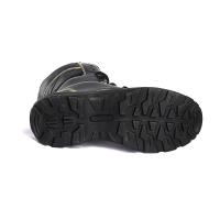 China Anti Slip  Brand Safety Shoes Nubuck Cow Leather Steel Toe Lace Up Shock Absorbing Sole Black Color for sale