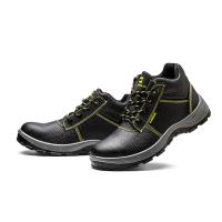 China Shengjie steel toe anti puncture stab resistant water proof anti slip labor embossed cow leather safety shoes for sale