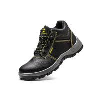 China Shengjie steel toe anti puncture stab resistant water proof anti slip labor embossed cow leather safety shoes for sale