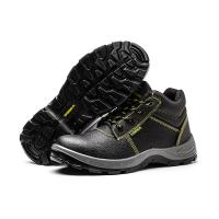 China Shengjie steel toe anti puncture stab resistant water proof anti slip labor embossed cow leather safety shoes for sale