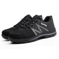 China Lightweight Mesh Mid Cut Oil Resistant Work Boots Industrial Men'S Steel Toe Steel Plate Safety Shoes for sale