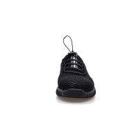 China Shengjie Lightweight Fly Knit Fabric Slip On Work Shoes Men Black Anti-Smash Steel Toe Kevlar Safety Shoes for sale