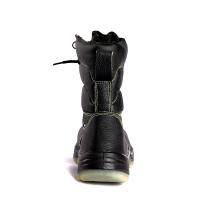 China Shock Absorbing Split Cow Leather Oxford High Cut Steel Toe Boots Lace Up Safety Shoes for sale