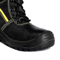 China Shock Absorbing Split Cow Leather Oxford High Cut Steel Toe Boots Lace Up Safety Shoes for sale