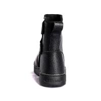 China High Cut Safety Shoes PU Sole Ultimate Comfort Black Leather Fabric Upper Men'S Safety Shoes for sale