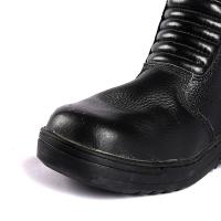 China High Cut Safety Shoes PU Sole Ultimate Comfort Black Leather Fabric Upper Men'S Safety Shoes for sale