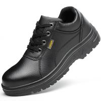 China Microfiber Leather Waterproof Industrial Work Boots Steel Toe Anti Smash for sale