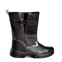 China Steel Toe Shock Absorbing High Cut Leather Lace Up Closure Sport Safety Shoes for sale