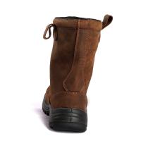 China Shock Absorbing Cut Brown Steel Toe Protection Anti Slip PU Sole Safety Shoes for sale