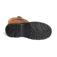 China Shock Absorbing Cut Brown Steel Toe Protection Anti Slip PU Sole Safety Shoes for sale