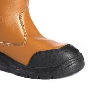 China Yellow Color  Lace up Anti Slip Cut Steel Toe Split Cow Leather PU Sole Safety Shoes for sale