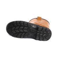 China Yellow Color  Lace up Anti Slip Cut Steel Toe Split Cow Leather PU Sole Safety Shoes for sale