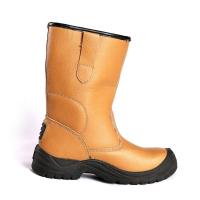 China Shengjie Shock Proof Yellow Leather High Top Safety Boots Steel Toe Protection PU Steel Sole Safety Shoes for sale