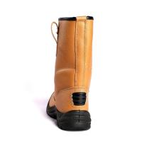 China Shengjie Shock Proof Yellow Leather High Top Safety Boots Steel Toe Protection PU Steel Sole Safety Shoes for sale