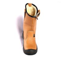 China Shengjie Shock Proof Yellow Leather High Top Safety Boots Steel Toe Protection PU Steel Sole Safety Shoes for sale