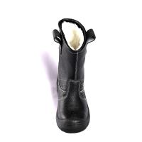 China Steel Toe Protective Split Cow Leather Upper Slip Resistance Shock Absorption ASTM Safety Shoes for sale