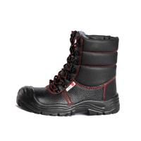 China Lace Up Black Split Cow Leather Upper Steel Toe Protection Winter Safety Shoes for sale