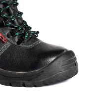 China Anti Slip Cut Leather Upper Shock Absorbing PU Sole Steel Toe Protection Winter Safety Shoes for sale