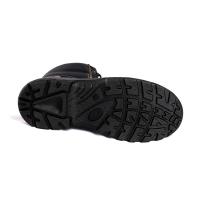China Black Leather Cut Steel Toe Protection Anti Slip Function Action Safety Shoes Shock Proof for sale