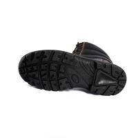 China Black Leather Cut Steel Toe Protection Anti Slip Function Action Safety Shoes Shock Proof for sale