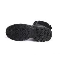China Steel Toe Fabric Black High Cut PU Sole Lace Up Closure Safetoe Safety Shoes for sale