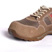 China Slip Resistant Leather Suede Cow Low Cut Steel Toe Rubber Men Women Safety Shoes for sale