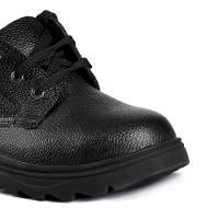 China Embossed Cow Leather Sole Puncture Slip Resistant Workplace Protection PU Safety Shoes for sale