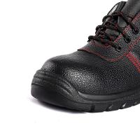 China Steel Toe Lace up Puncture Slip Resistance Black PU Mesh Men's Safety Shoes for sale