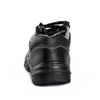 China Embossed Cow Leather Black Lace up Closure PU Sole Ultimate Protection Light Safety Shoes for sale