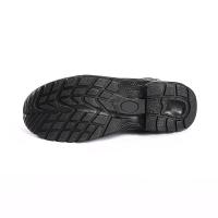 China Embossed Cow Leather Black Lace up Closure PU Sole Ultimate Protection Light Safety Shoes for sale
