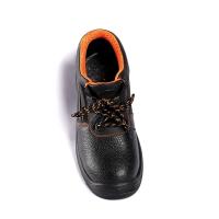 China PU Leather Lace Up Closure Puncture Slip Resistance Sports Safety Shoes With Steel Toe for sale