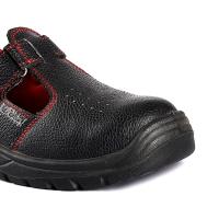 China Steel Toe Lace Up Puncture Resistant Embossed Leather Metal Eyelets Men'S Anti Slip Safety Shoes for sale