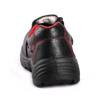 China Steel Toe Lace Up Puncture Resistant Embossed Leather Metal Eyelets Men'S Anti Slip Safety Shoes for sale
