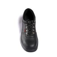 China Lace Up PU Sole Embossed Cow Leather Upper Nylon Fabric Fashion Boot Safety Shoes for sale