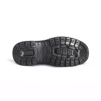 China Lace Up PU Sole Embossed Cow Leather Upper Nylon Fabric Fashion Boot Safety Shoes for sale
