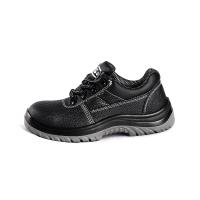 China EVA Insole PU Leather Safety Shoes Black Lace Up Leather Steel Toe Puncture Resistance for sale