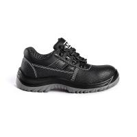 China EVA Insole PU Leather Safety Shoes Black Lace Up Leather Steel Toe Puncture Resistance for sale