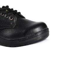 China Black Lace up Leather Mesh Metal PU Sole Enhanced Protection Comfort EVA Brand Safety Shoes for sale