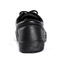China Black Lace up Leather Mesh Metal PU Sole Enhanced Protection Comfort EVA Brand Safety Shoes for sale