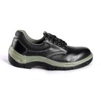 China Comfortable EVA Insole Black Leather Steel Toe Protection Men'S Non Slip Work Boots for sale