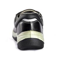 China Comfortable EVA Insole Black Leather Steel Toe Protection Men'S Non Slip Work Boots for sale