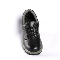 China Comfortable EVA Insole Black Leather Steel Toe Protection Men'S Non Slip Work Boots for sale