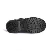 China Comfortable EVA Insole Black Leather Steel Toe Protection Men'S Non Slip Work Boots for sale